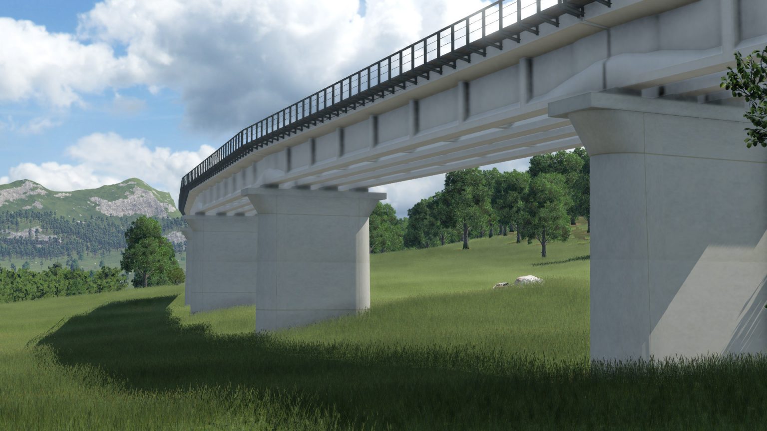 160kph T-Beam Bridge of China Railway TF2 | Transport Fever 2 Mod Download