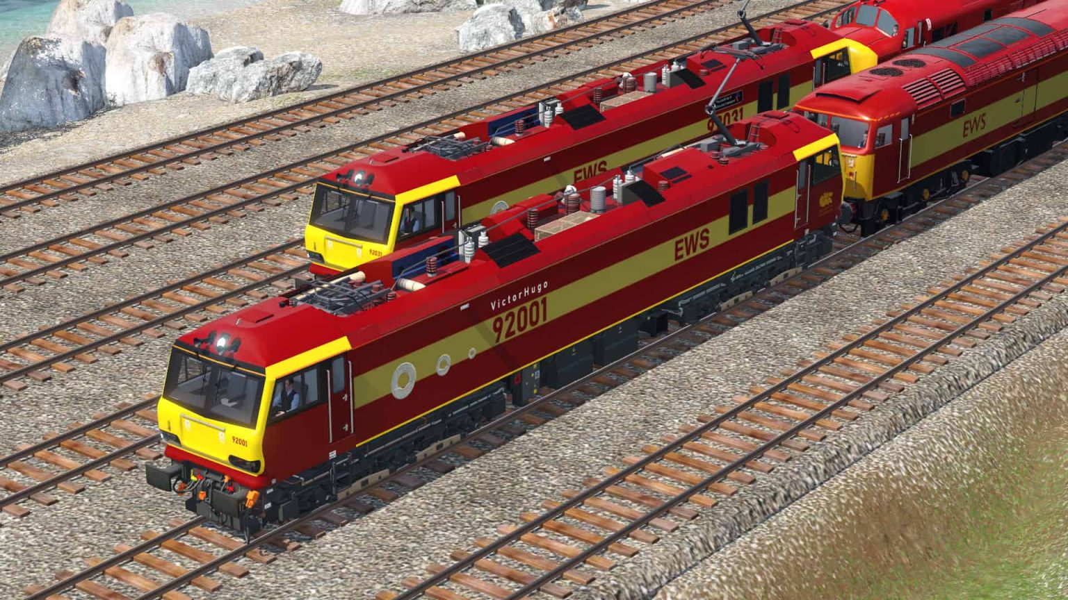 BR Class 92 Extra Liveries Reskin Pack Mod | Transport Fever 2 Mod Download