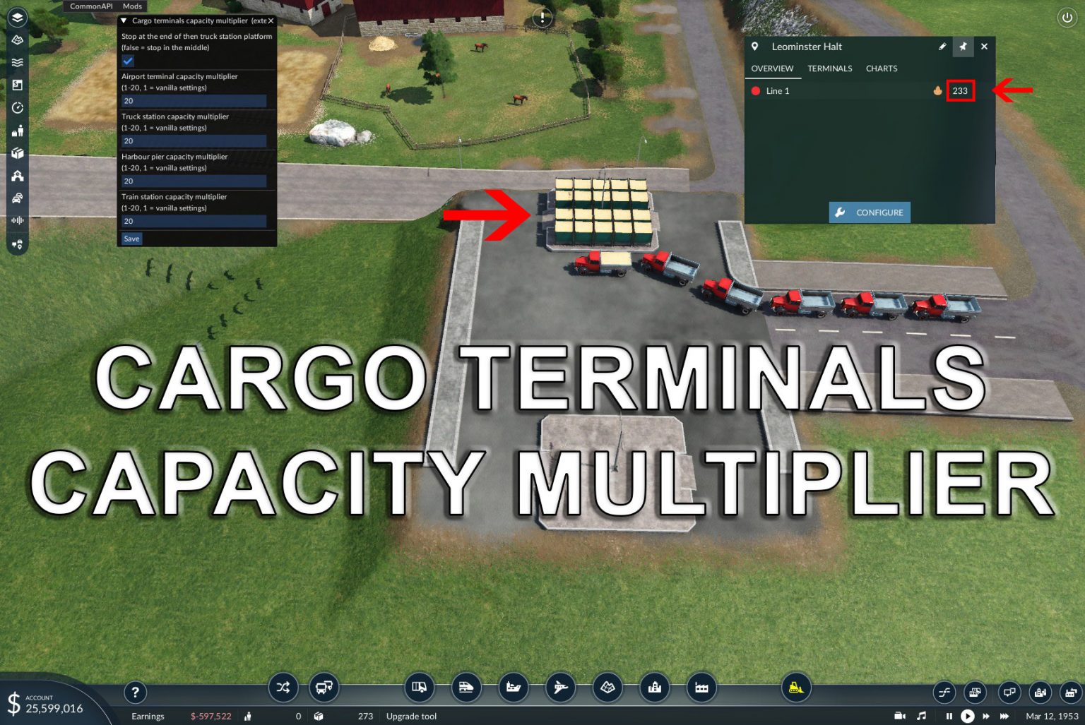 Cargo Terminals Capacity Multiplier TF2 | Transport Fever 2 Mod Download