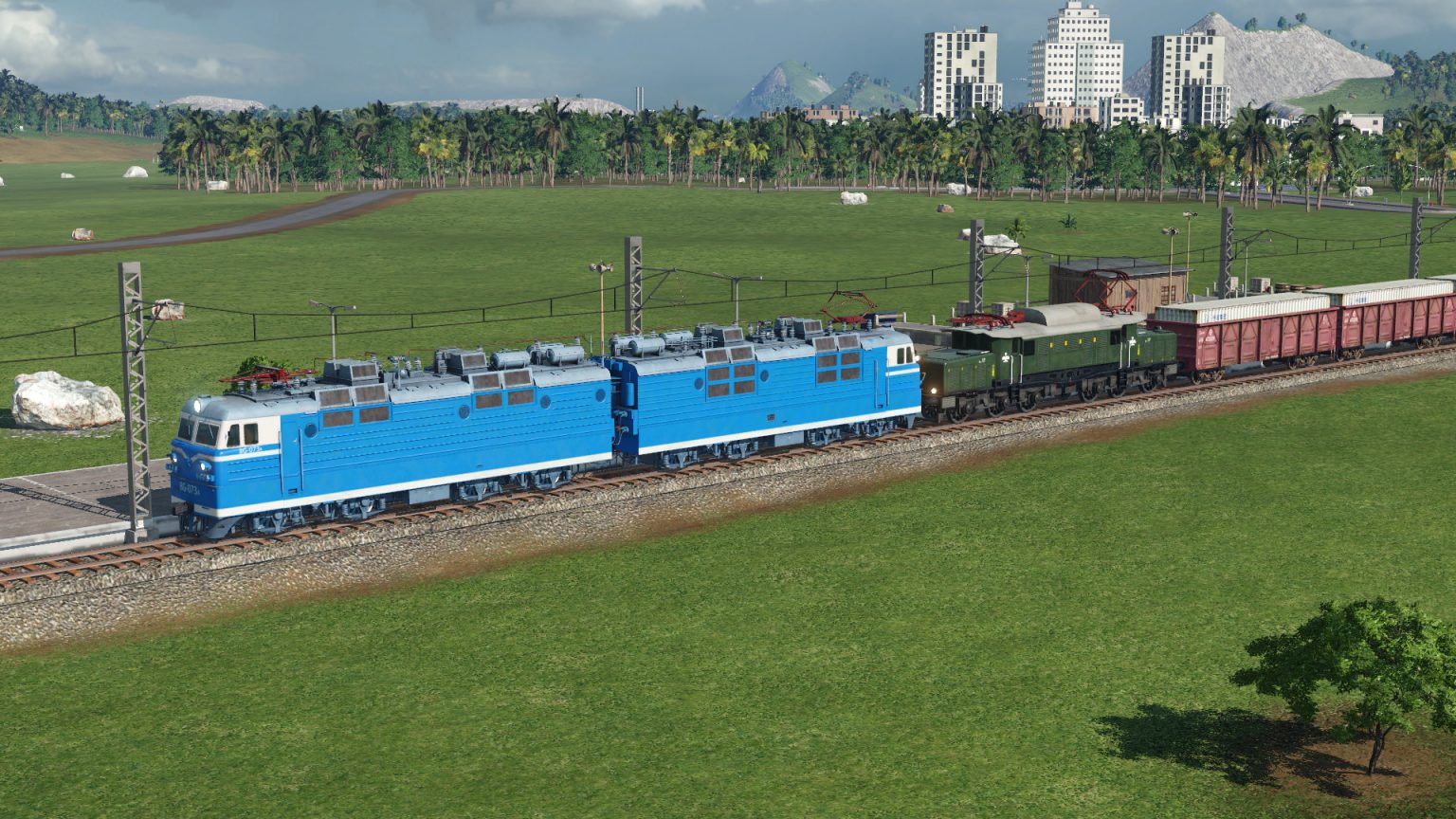 China Train 8G electric locomotive Mod | Transport Fever 2 Mod Download