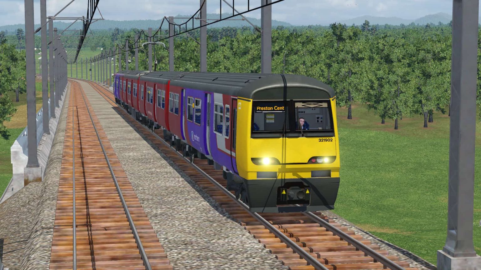Class 321 Northern Red And Purple Reskin Mod | Transport Fever 2 Mod ...