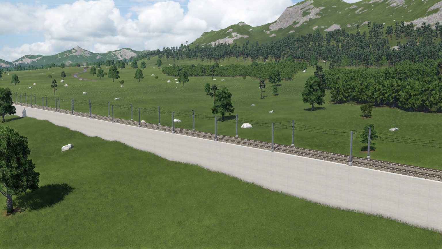 Tracks × Retaining Walls Mod | Transport Fever 2 Mod Download