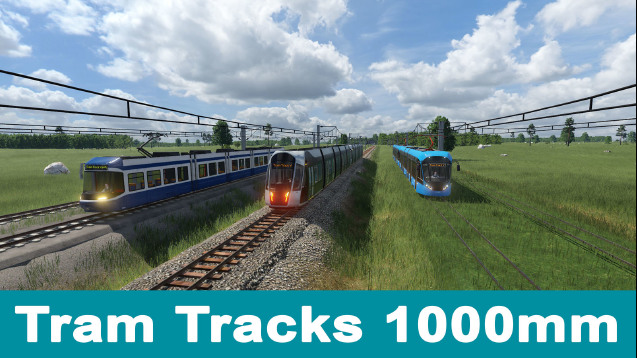 Tram tracks 1000mm – vanilla assets | Transport Fever 2 Mod Download