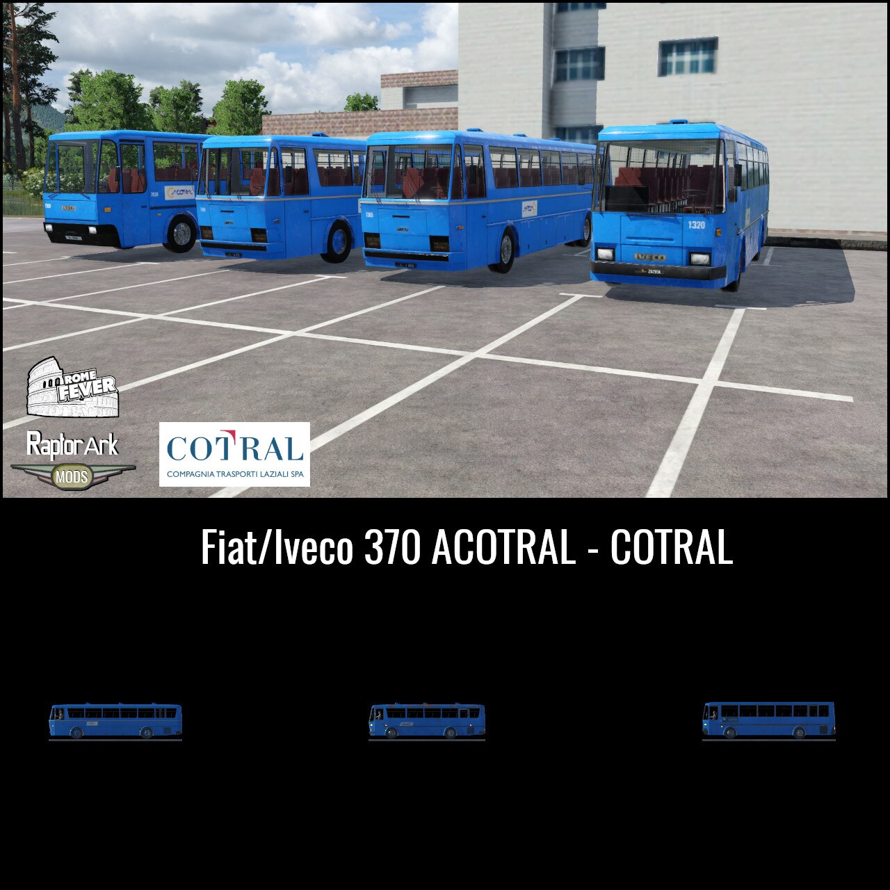 Fiat/Iveco 370 bus ACOTRAL – Roma | Transport Fever 2 Mod Download