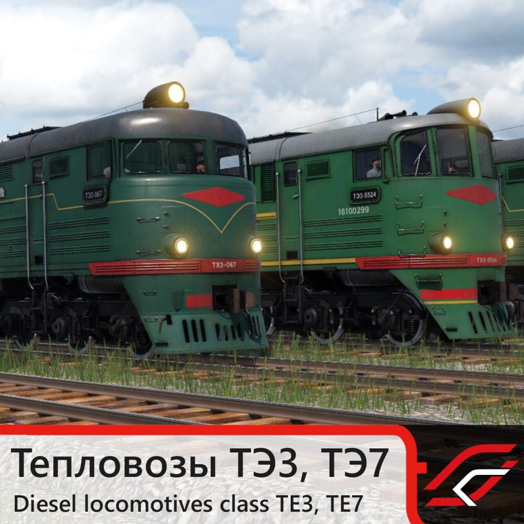 TE3, TE7 Soviet locos pack | Transport Fever 2 Mod Download