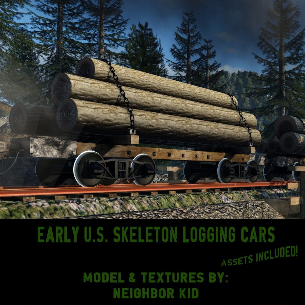 Early U.S. Skeleton Log Car | Transport Fever 2 Mod Download