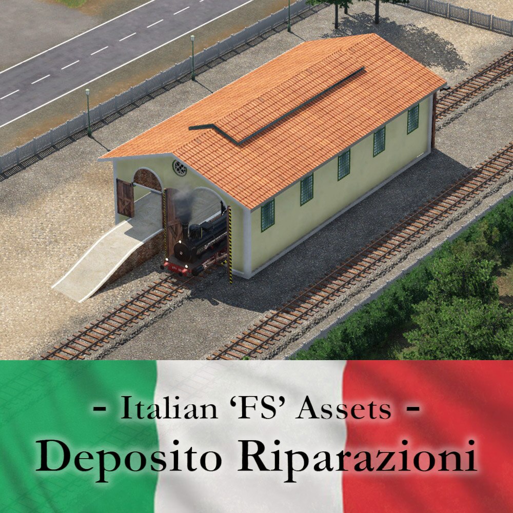Italian ‘FS’ Assets – Deposito Riparazioni | Transport Fever 2 Mod Download