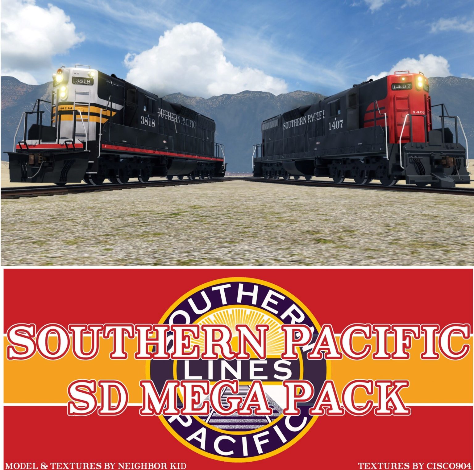 Southern Pacific SD7/9 Mega Pack | Transport Fever 2 Mod Download