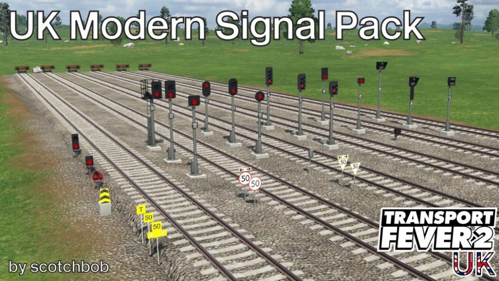 UK Modern Signal Pack | Transport Fever 2 Mod Download