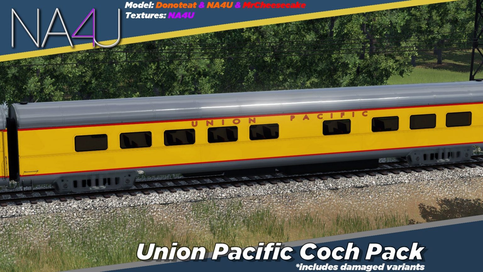 Union Pacific P85 Coach Pack | Transport Fever 2 Mod Download