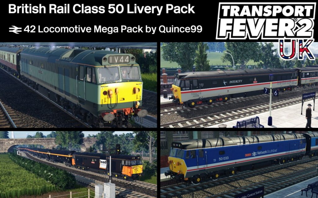 British Rail Class 50 (Livery Pack) | Transport Fever 2 Mod Download