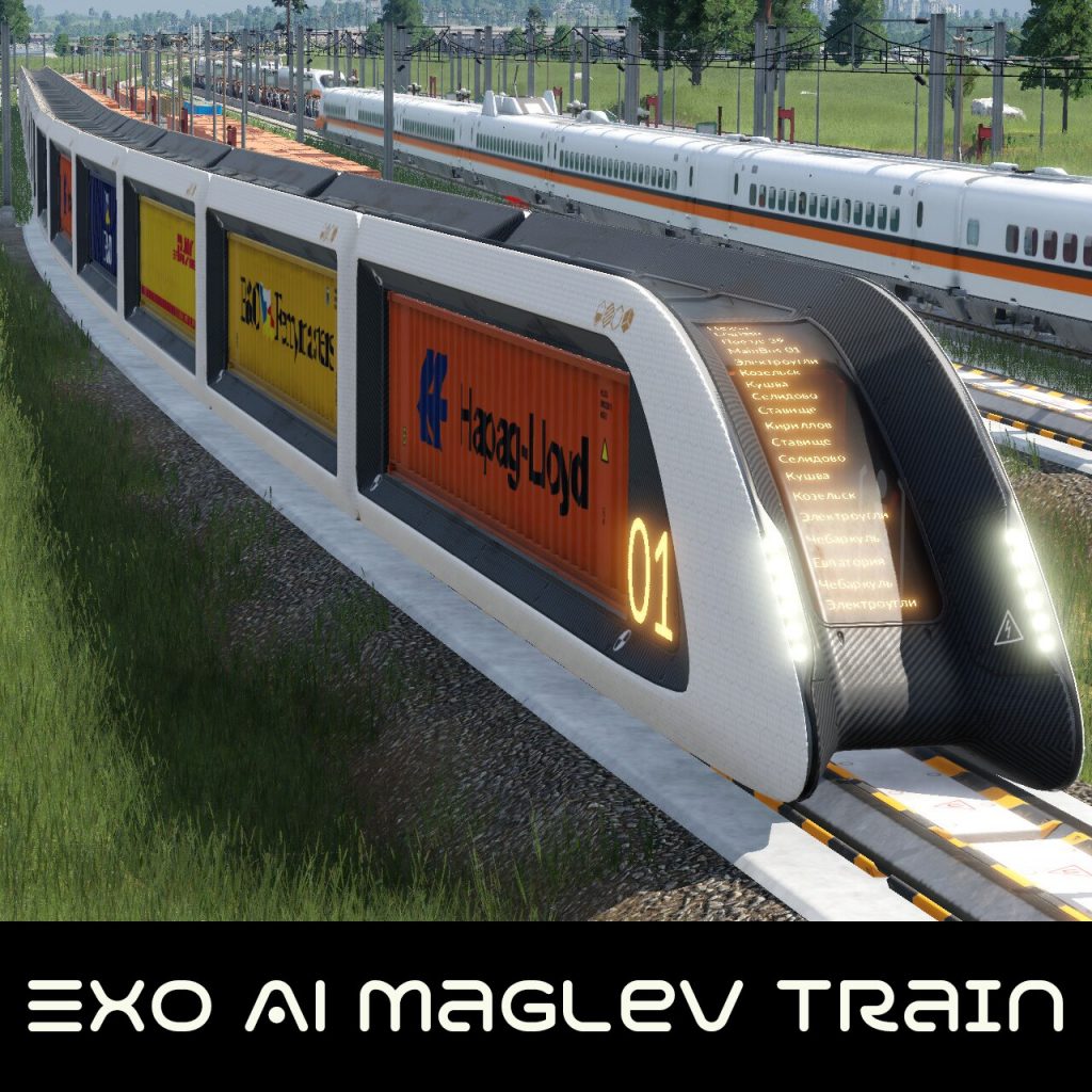 EXO AI maglev train | Transport Fever 2 Mod Download