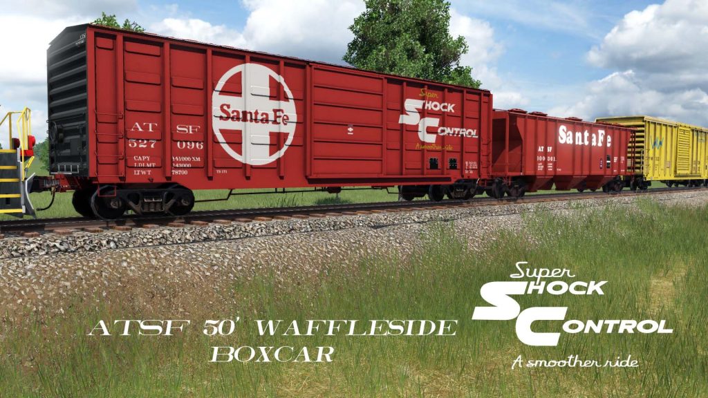 ATSF 50FT Waffleside Boxcar | Transport Fever 2 Mod Download